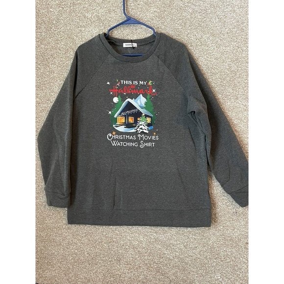 Hawalili | Sweaters | Womens Hallmark Christmas Movie Gray Pullover ...